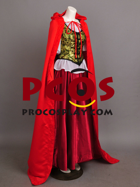 Once Upon a Time Ruby's Red Riding Hood Damask Cloak Cosplay Costume ...