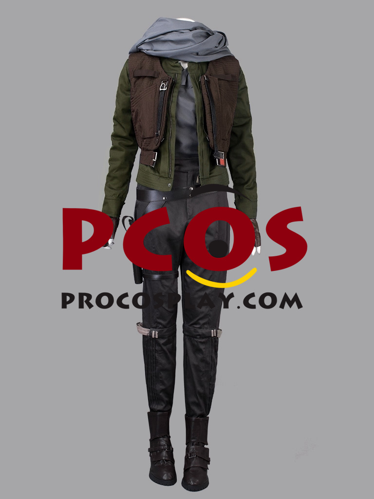 Rogue One:A Star Wars Story Jyn Erso Cosplay Costume Green Version ...