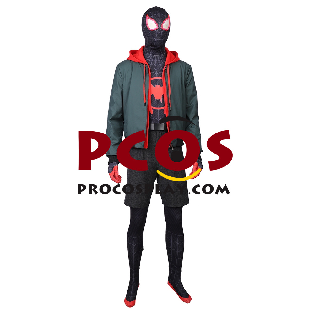 Movie Into the Spider-Verse 2 Miles Morales Little Black Spider Cosplay ...