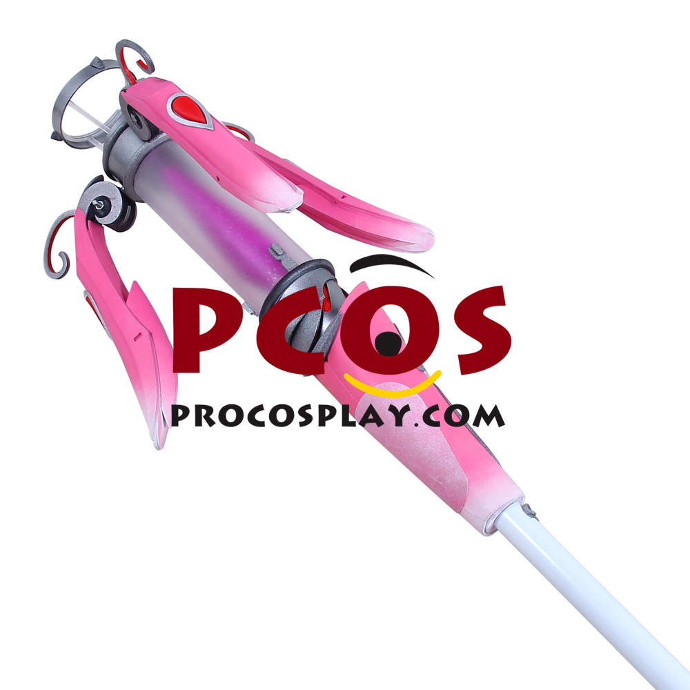 Overwatch OW Pink Mercy Charity Skin Mercy Angela Ziegler Staff Cosplay ...