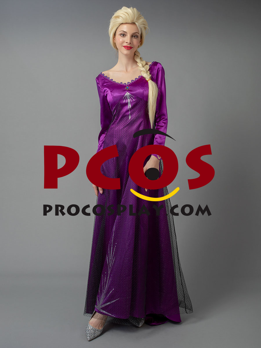 Buy Frozen 2 Elsa Purple Nightdress Cosplay Costume on ProCosplay for ...