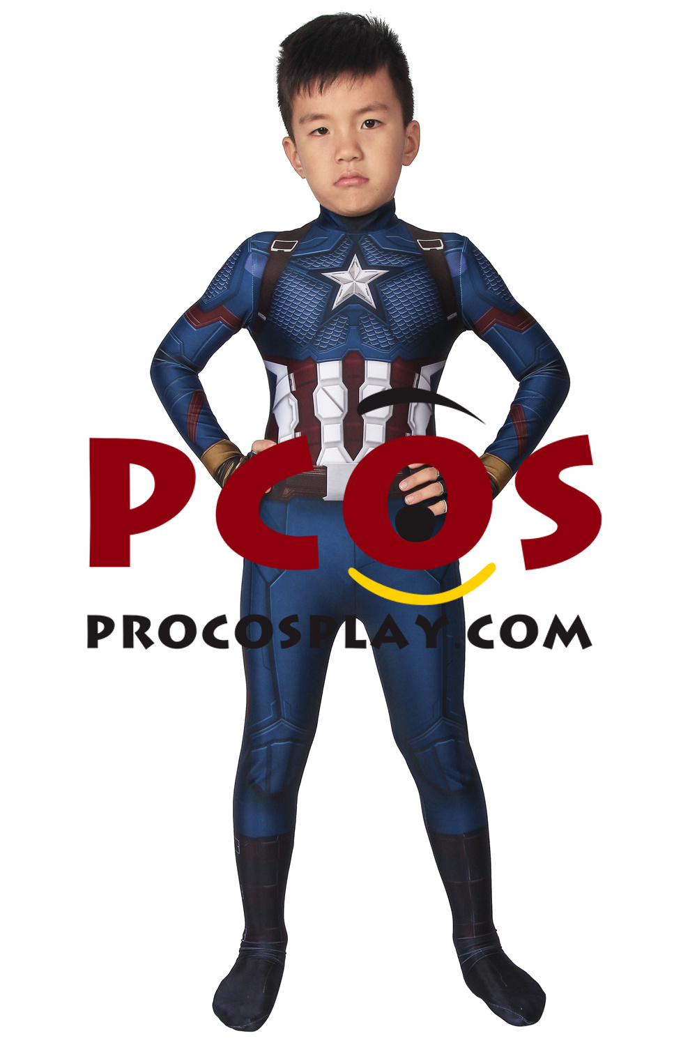Endgame Captain America Steve Rogers Cosplay Costume for Kids for Sale ...