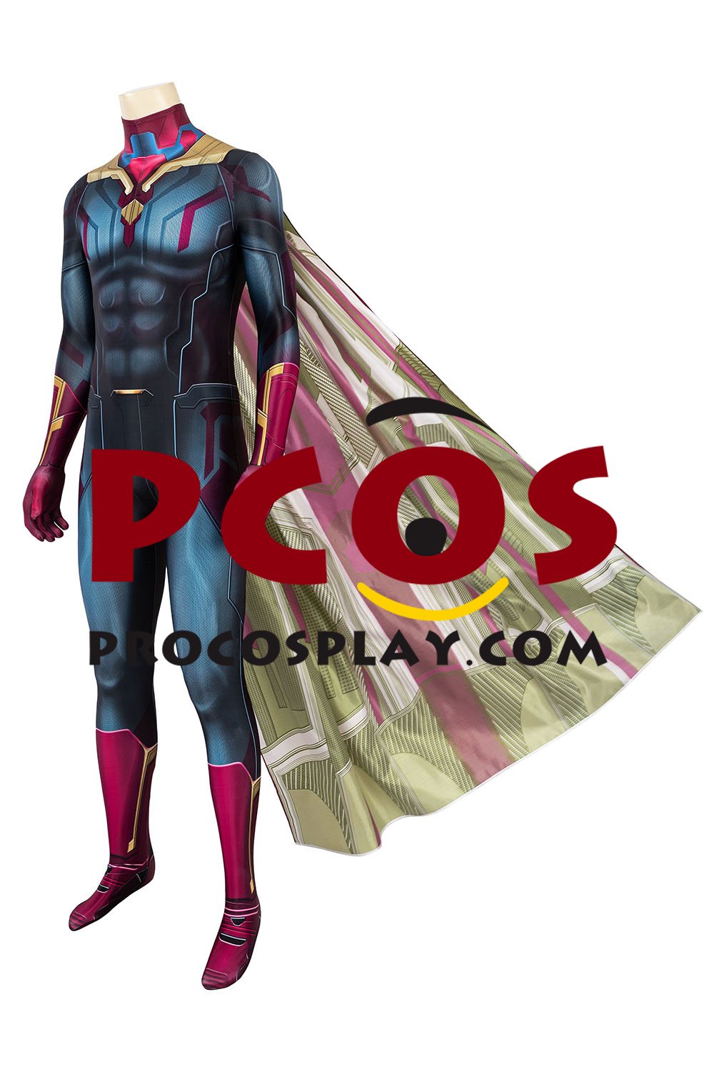 Infinity War Vision Cosplay Costume 3D Jumpsuit C00254 | High Quality ...
