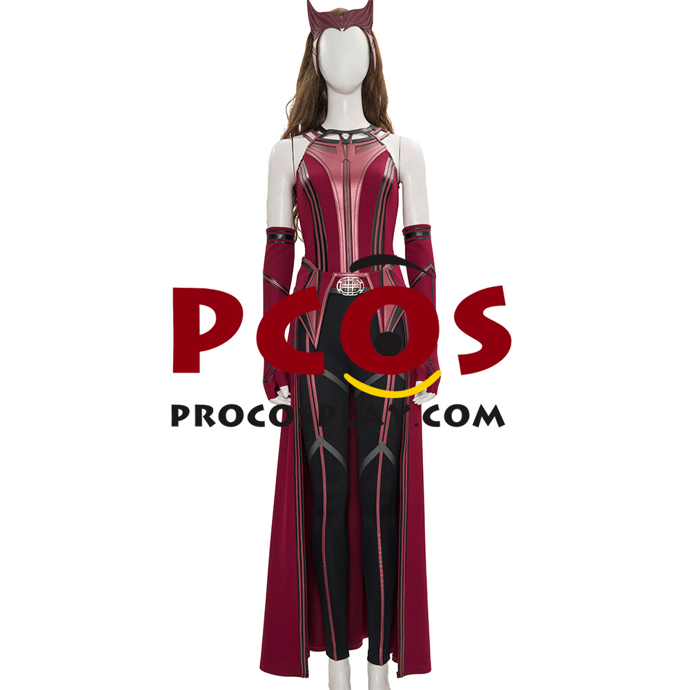 New Show WandaVision Scarlet Witch Wanda Finale Cosplay Costume C00305 ...