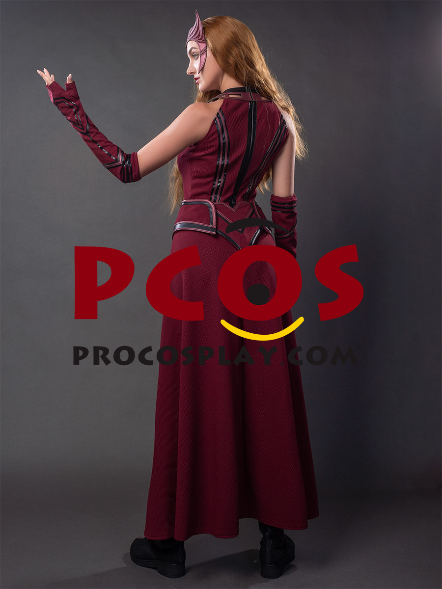 New Show WandaVision Scarlet Witch Wanda Finale Cosplay Costume C00305 ...