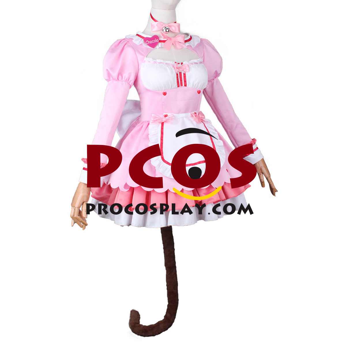 Nekopara Chocola Cosplay Costume Pink Maid Outfit C00657_All - Best ...