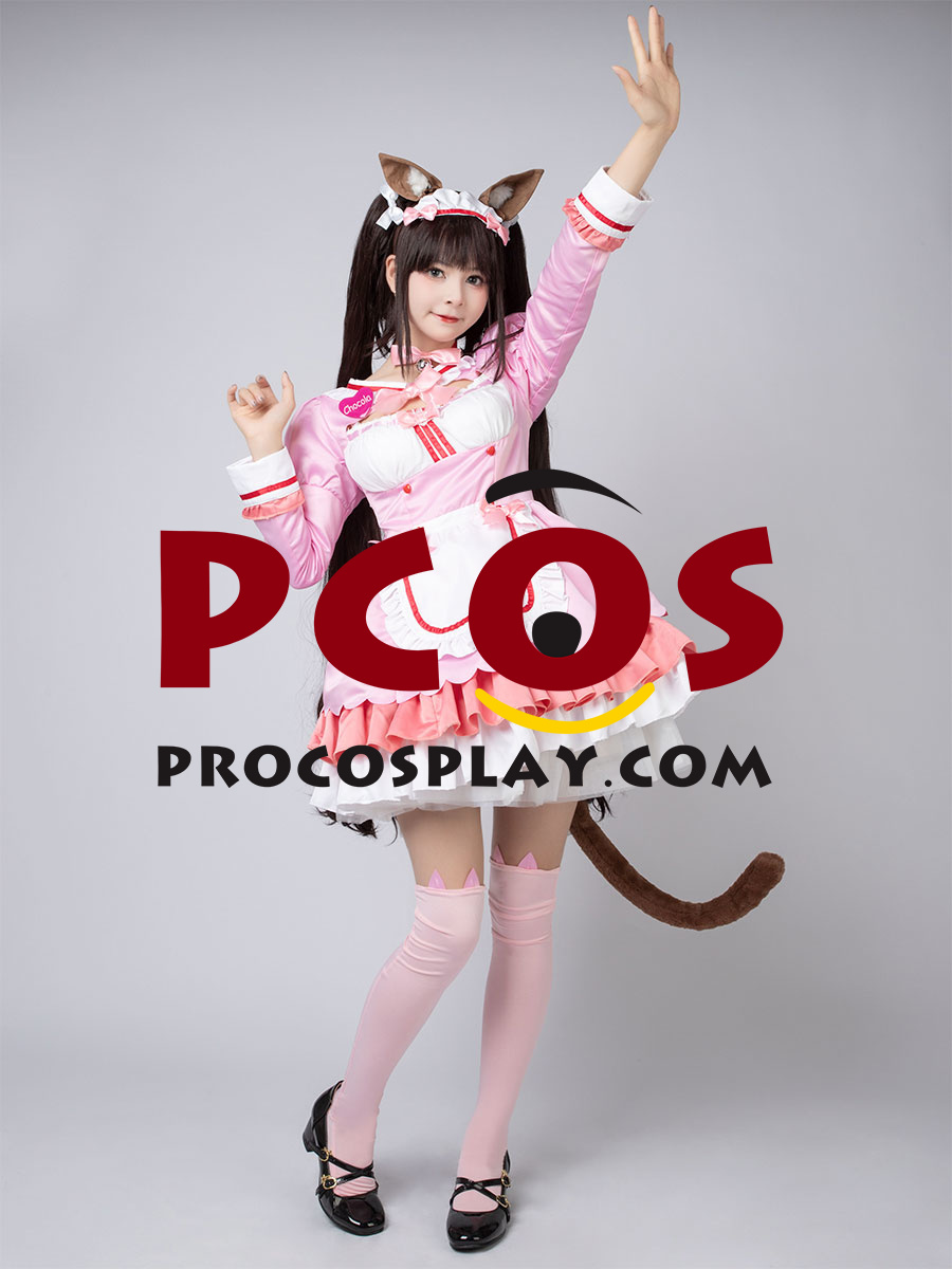 Nekopara Chocola Cosplay Costume Pink Maid Outfit C00657_All - Best ...