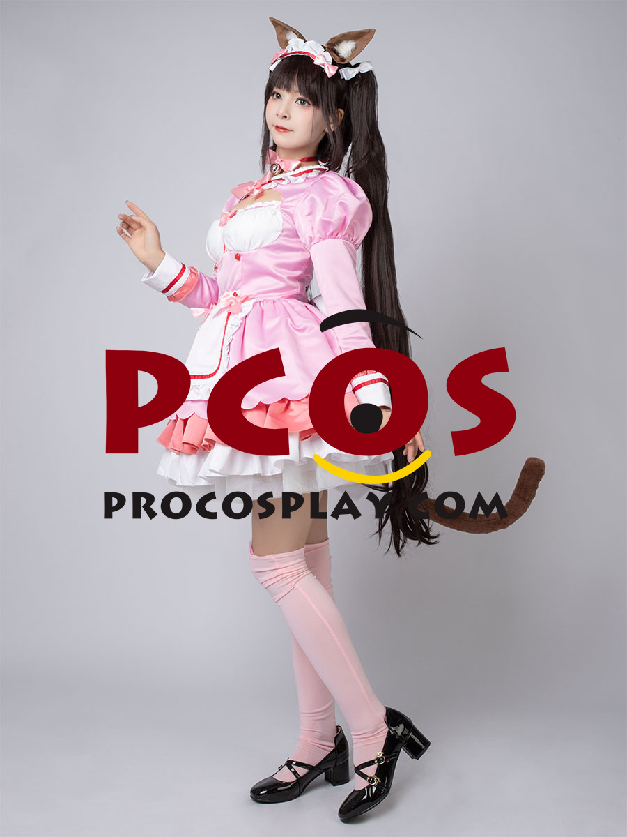 Nekopara Chocola Cosplay Costume Pink Maid Outfit C00657_All - Best ...