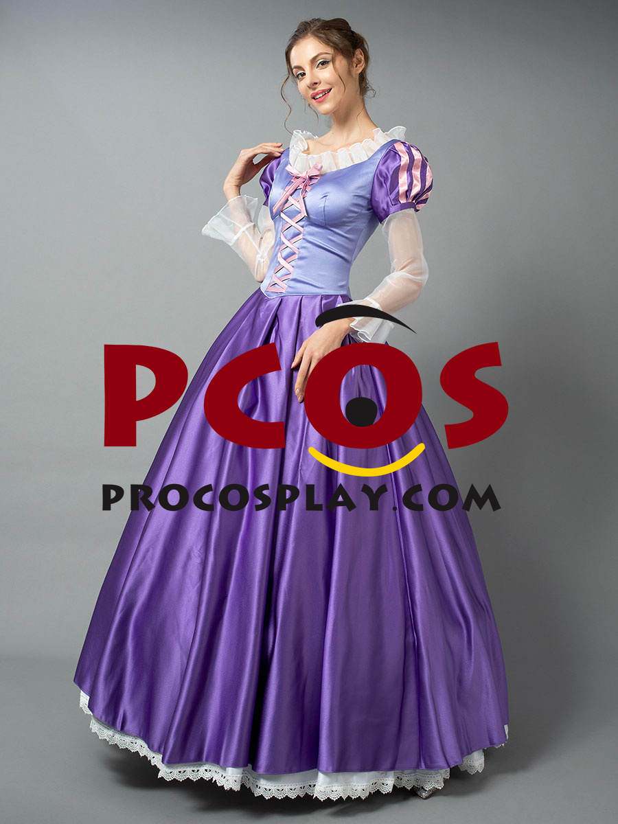Buy Disney Animation Fairy Tale Tangled Princess Rapunzel Cosplay Dress ...