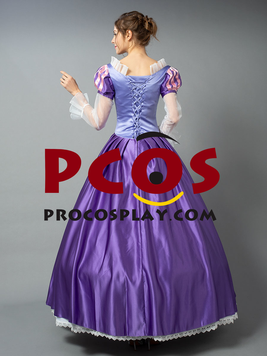 Buy Disney Animation Fairy Tale Tangled Princess Rapunzel Cosplay Dress ...