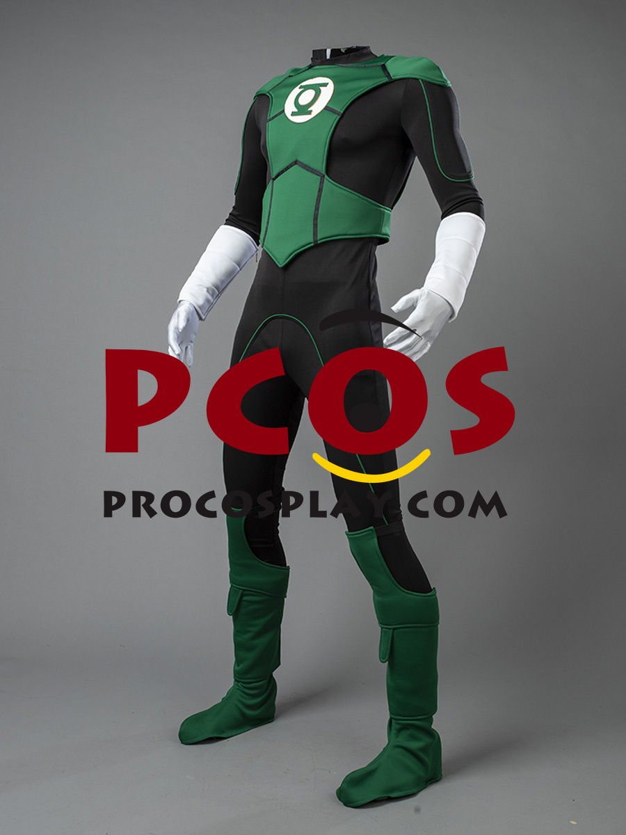 Ready to Ship Injustice League Green Lantern Hal Jordan Cosplay Costume ...