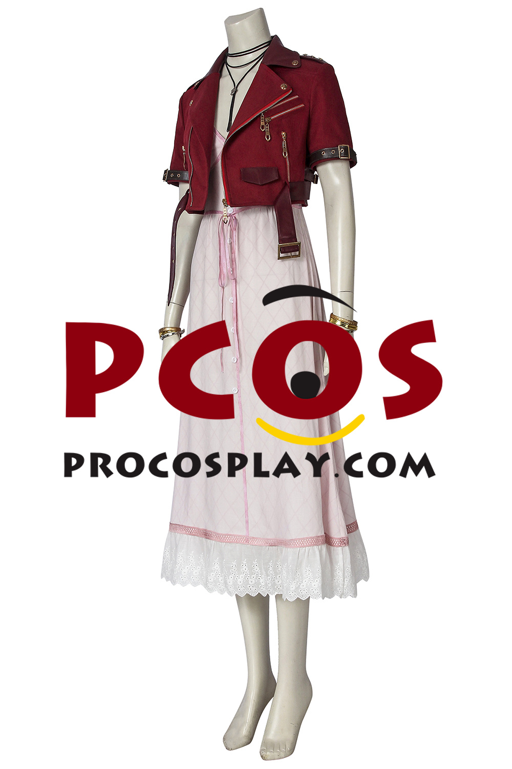 Crisis Core - Final Fantasy VII Aerith Gainsborough Cosplay Costume for ...
