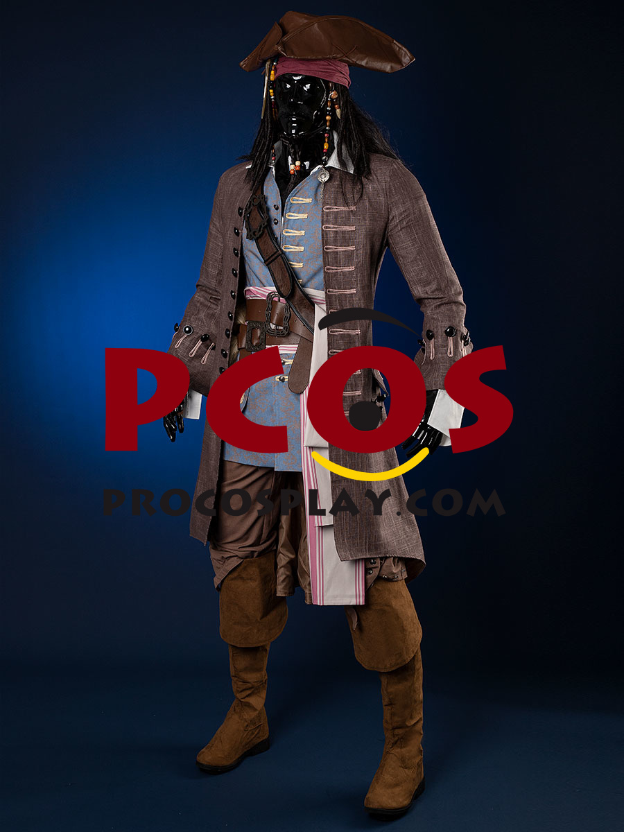 Ready to Ship Pirates of the Caribbean Captain Jack Sparrow Cosplay ...