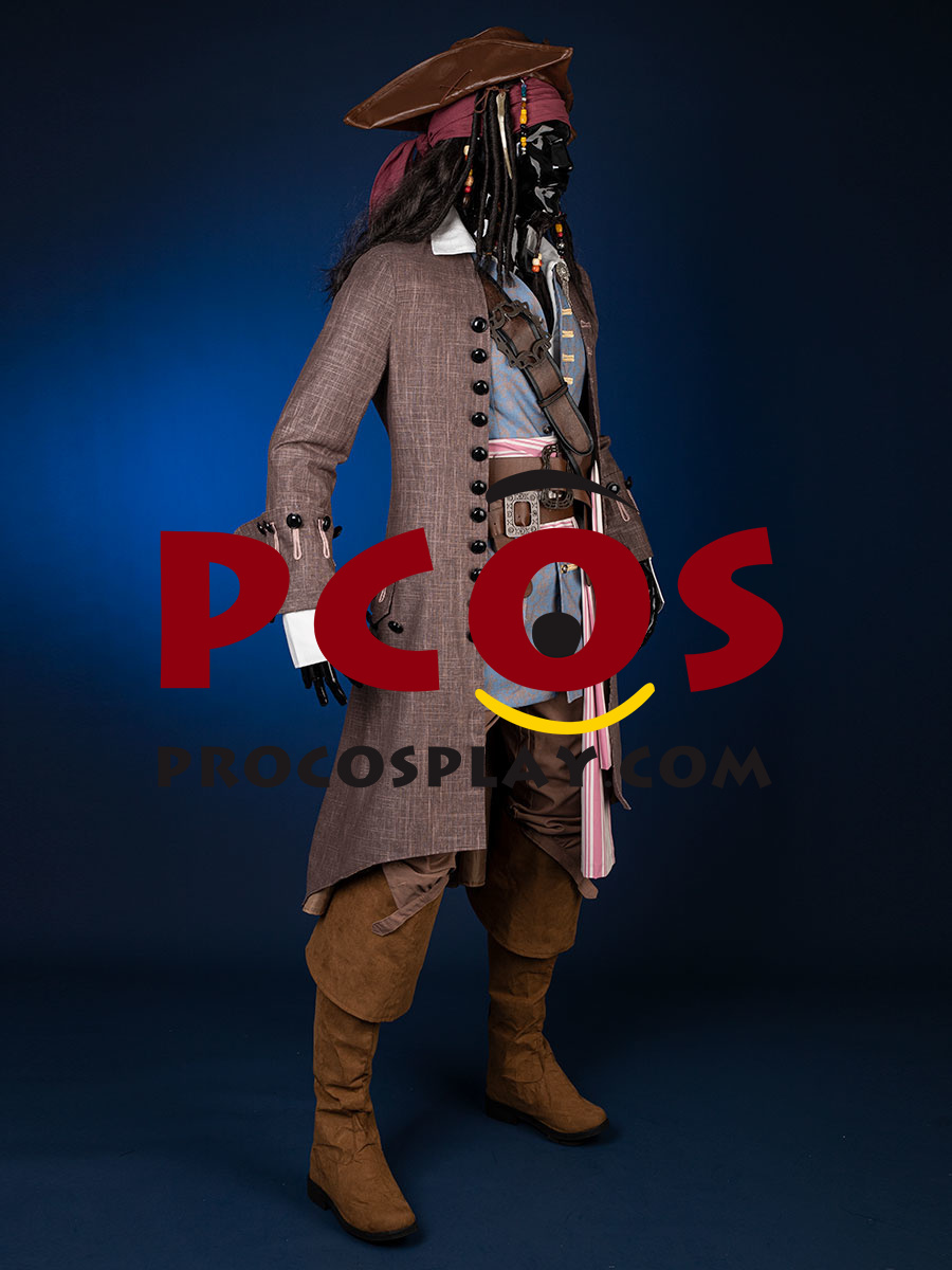 Ready to Ship Pirates of the Caribbean Captain Jack Sparrow Cosplay ...