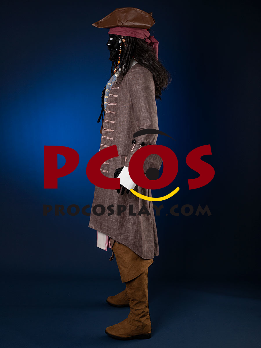 Ready to Ship Pirates of the Caribbean Captain Jack Sparrow Cosplay ...