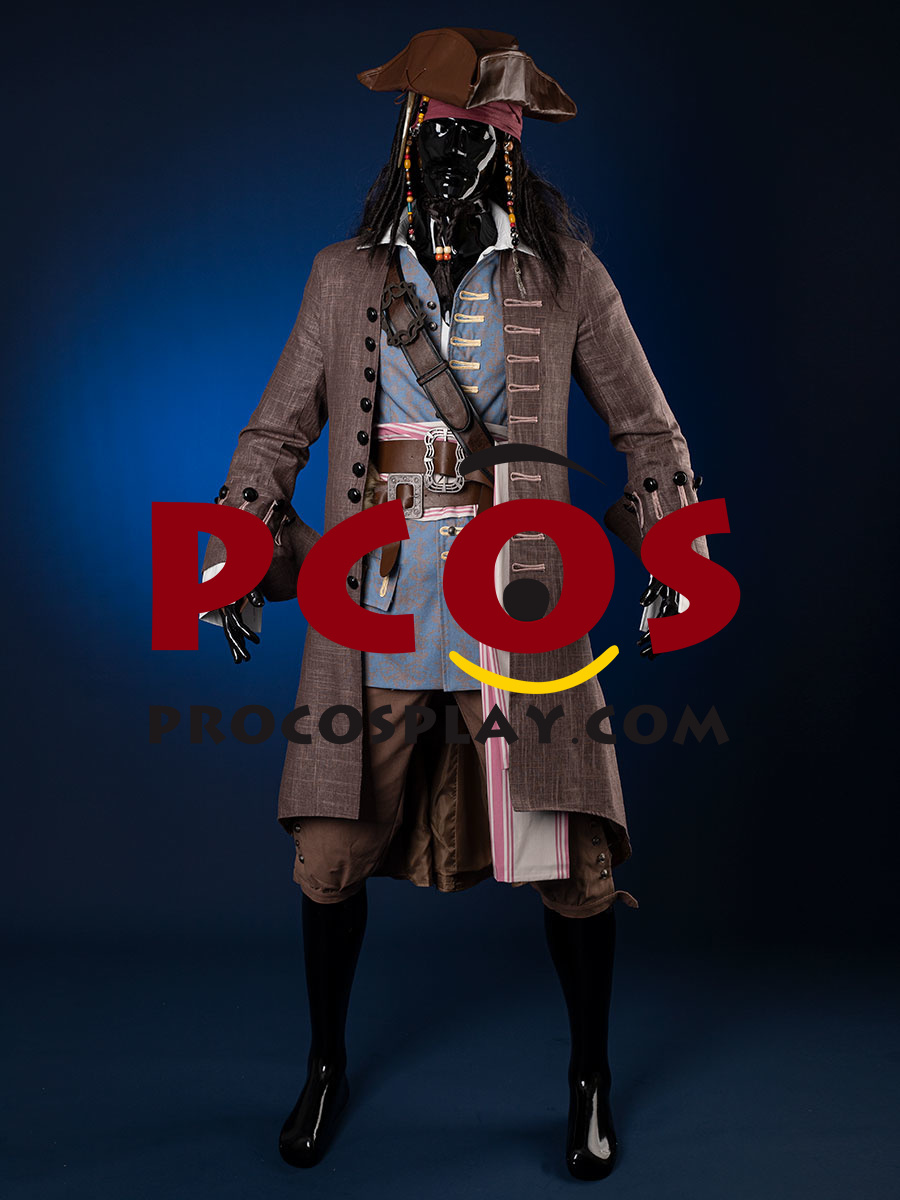 Ready to Ship Pirates of the Caribbean Captain Jack Sparrow Cosplay ...