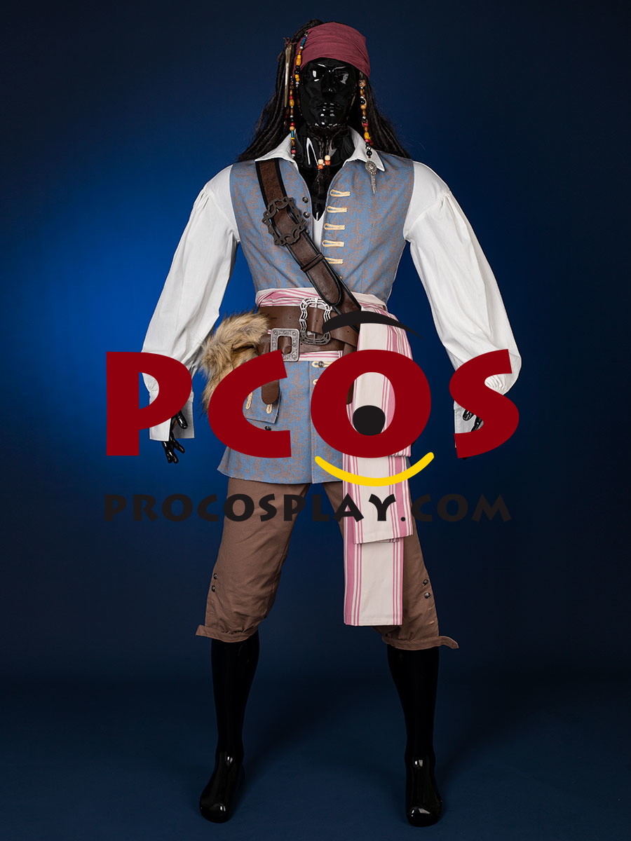 Ready to Ship Pirates of the Caribbean Captain Jack Sparrow Cosplay ...