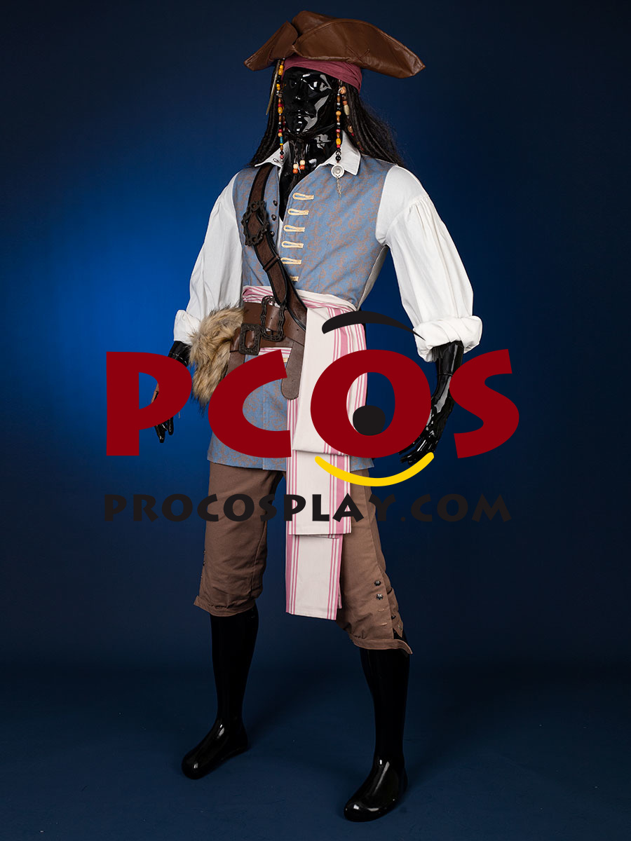 Ready to Ship Pirates of the Caribbean Captain Jack Sparrow Cosplay ...