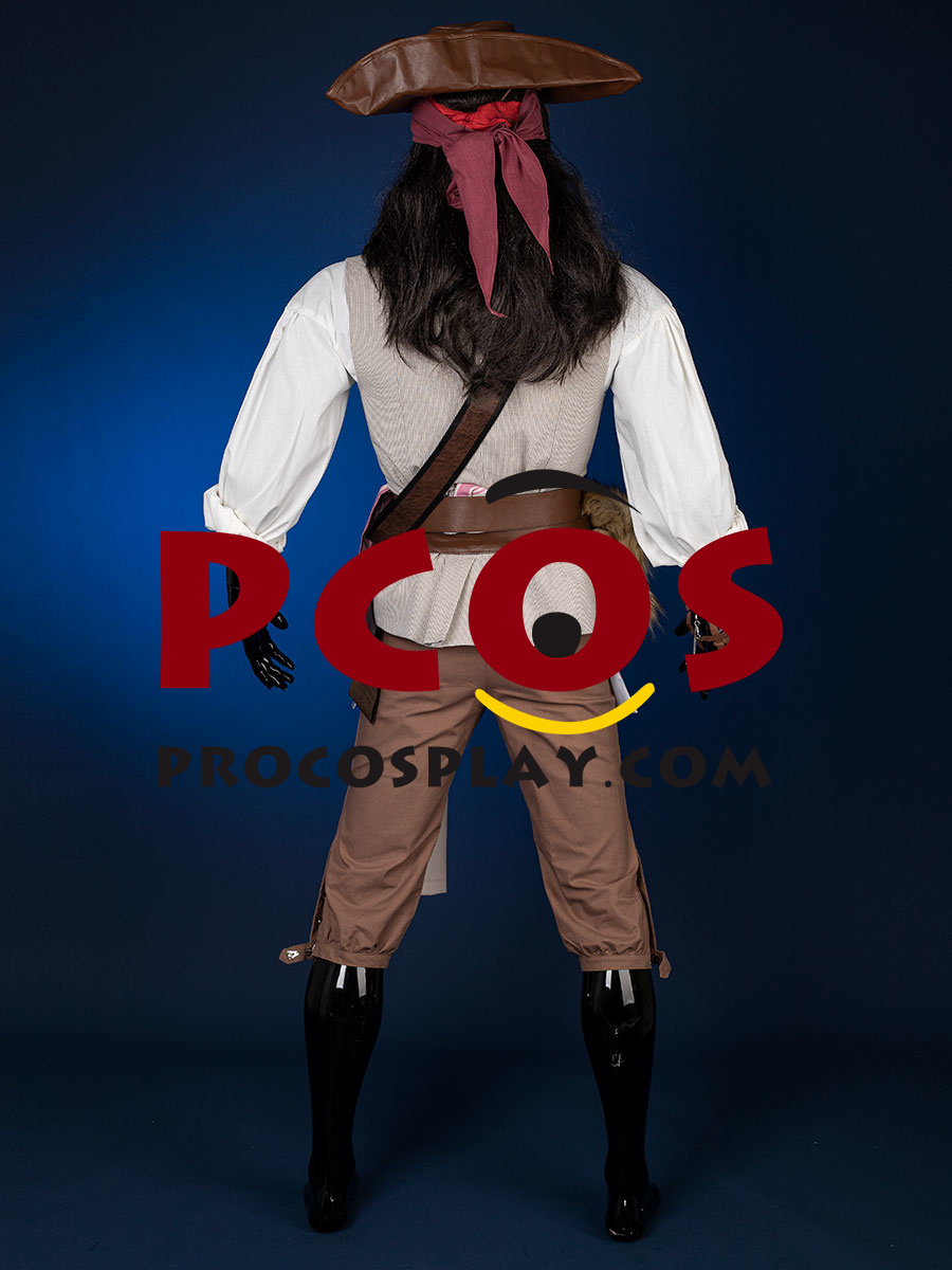 Ready to Ship Pirates of the Caribbean Captain Jack Sparrow Cosplay ...