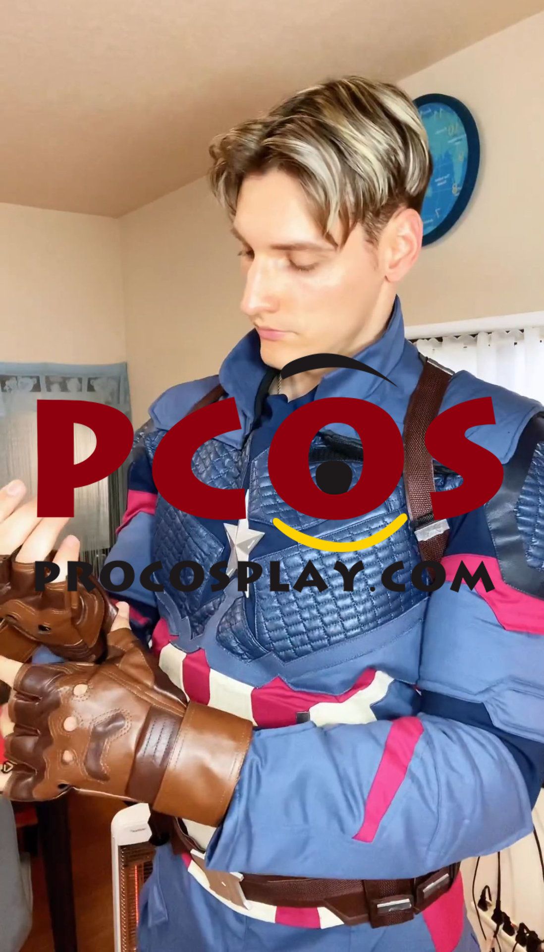 Ready to Ship Endgame Captain America Steve Rogers Cosplay Costume ...