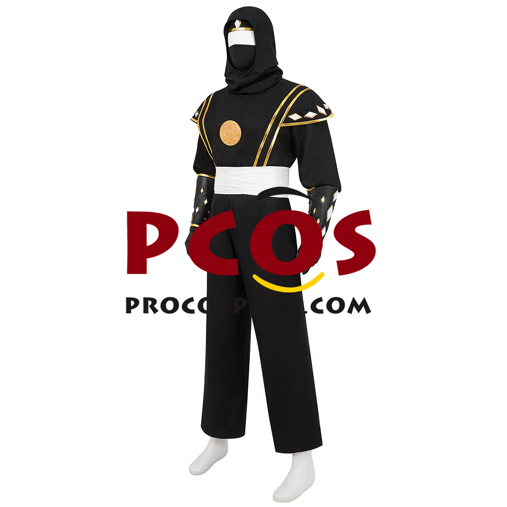 Movie Mighty Morphin Power Rangers Zack Black Ranger Ninja Cosplay ...