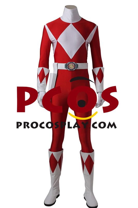Mighty Morphin Power Rangers Jason Lee Scott Red Ranger Cosplay Costume ...