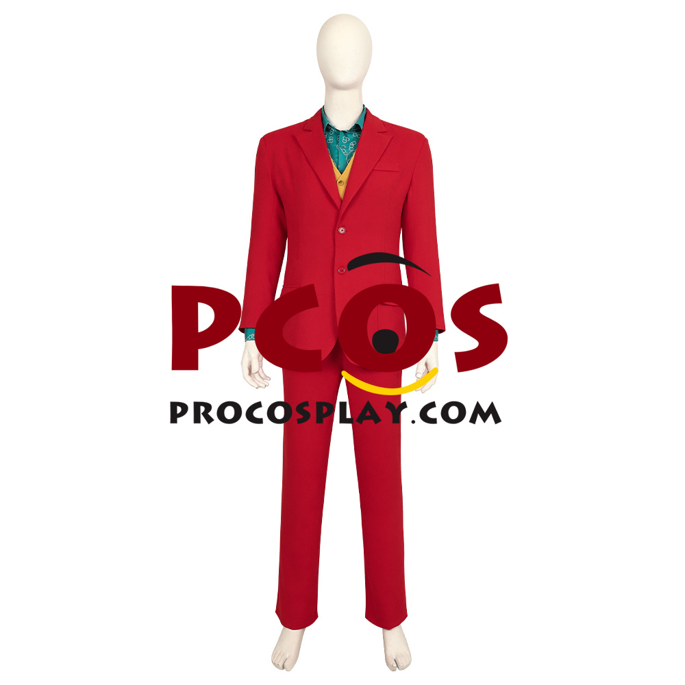 Joker: Folie à Deux Joker Arthur Fleck Cosplay Costume Red Suit Twill ...