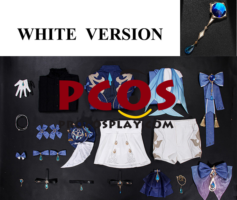 Ready to Ship New Genshin Impact Pneuma Furina Cosplay Costume White ...