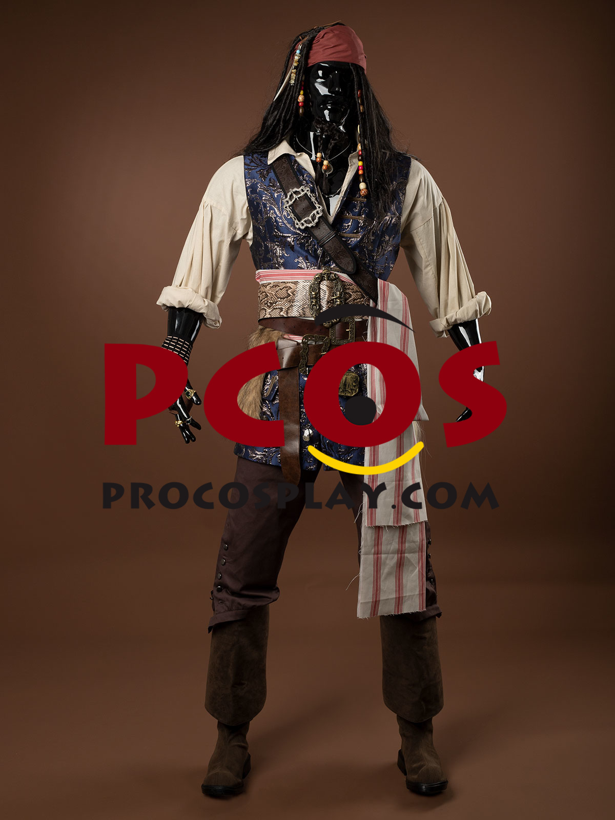 Pirates of the Caribbean 5 Captain Jack Sparrow Cosplay Costume C09129 ...